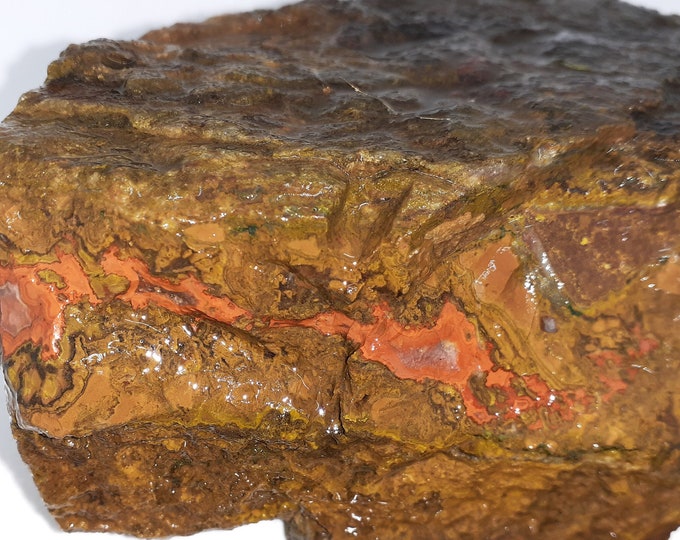 Morocco Seam Agate Uncut Lapidary Rough, 2 Lb 6.5 Oz Piece, 5" X 3" X 2 ...