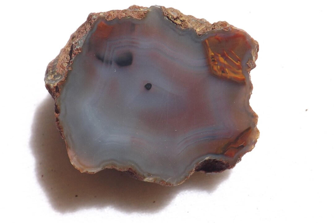 Polished Condor Agate Display Specimen, Argentina, Blue, Red, Orange ...