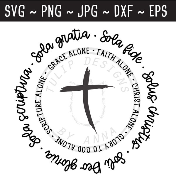 Five Solas Svg - Etsy