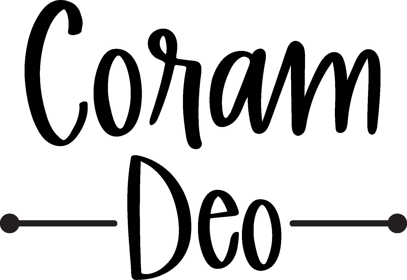 Coram Deo SVG / Reformed SVG / Theology SVG / Latin Phrase / in the ...