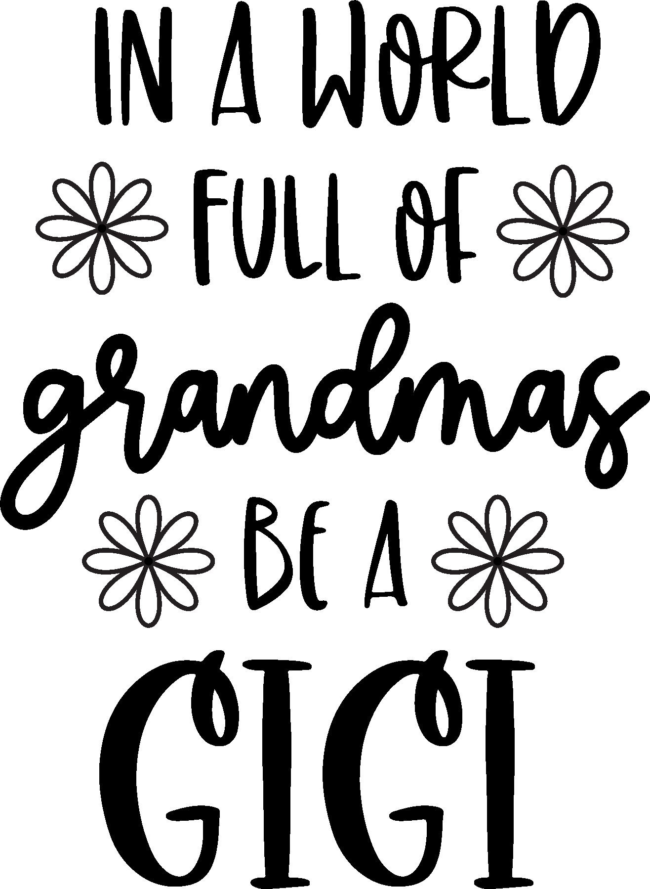 In a World Full of Grandmas Be a Gigi SVG / Cute Gigi Saying / - Etsy