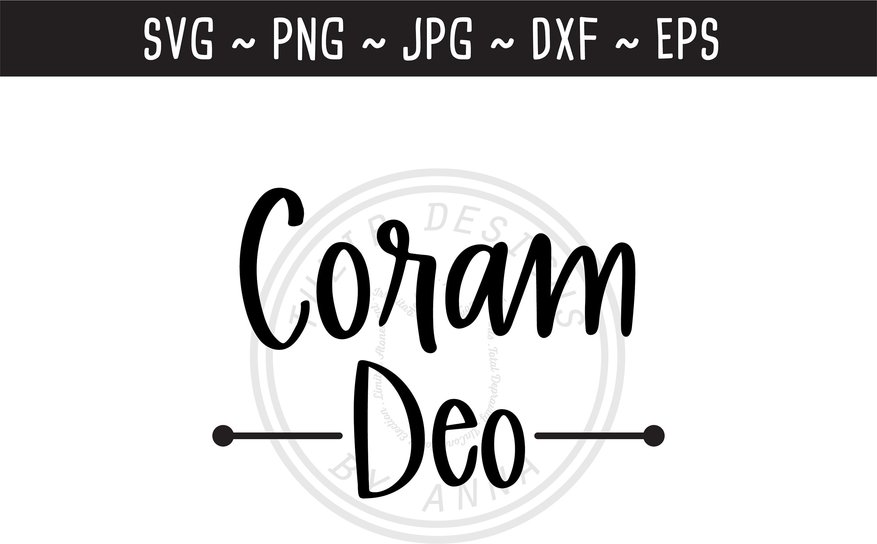 Coram Deo SVG / Reformed SVG / Theology SVG / Latin Phrase / in the ...