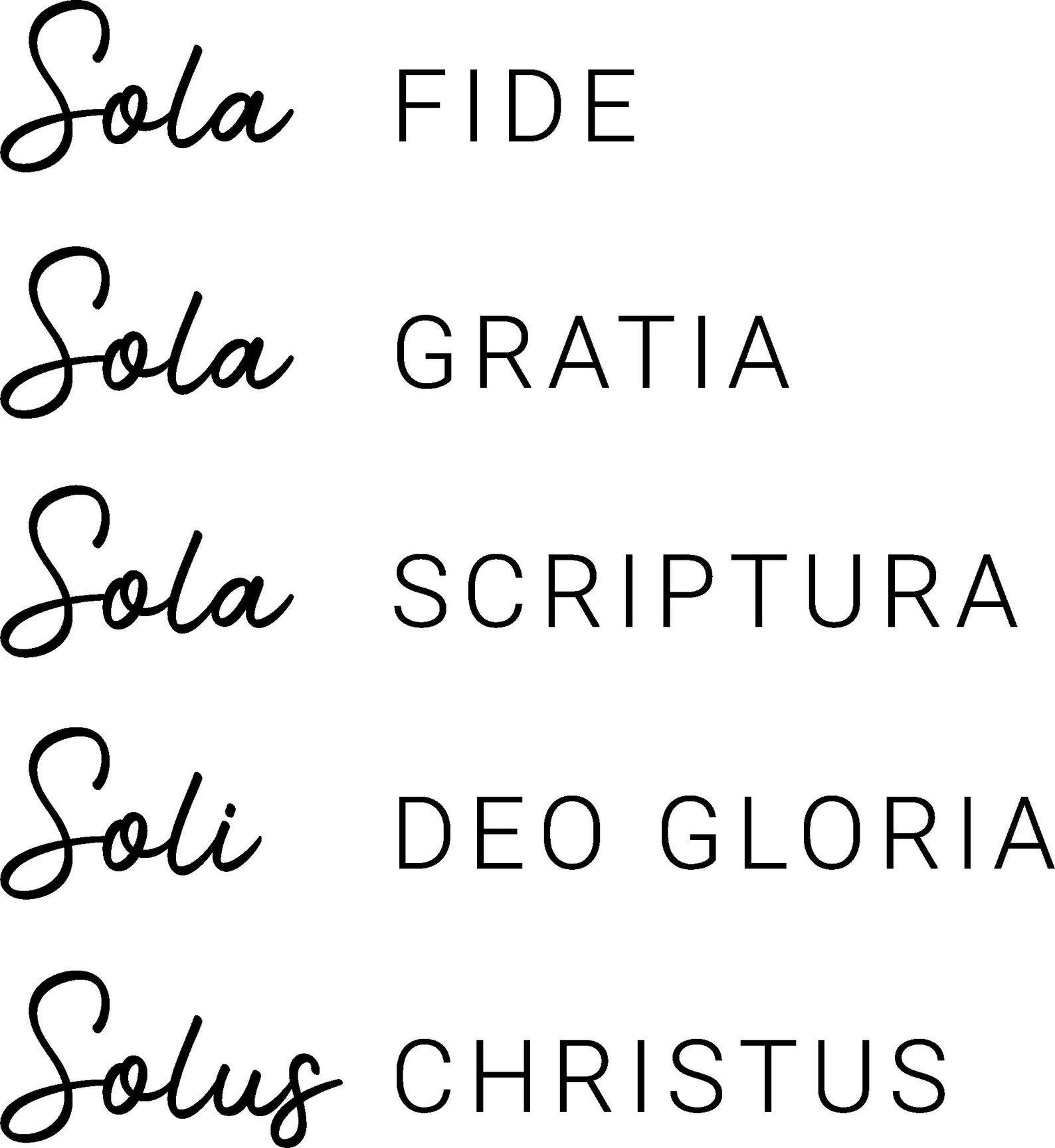 Five Solas SVG / Reformed SVG / Sola Scriptura / Sola Fide / Sola ...
