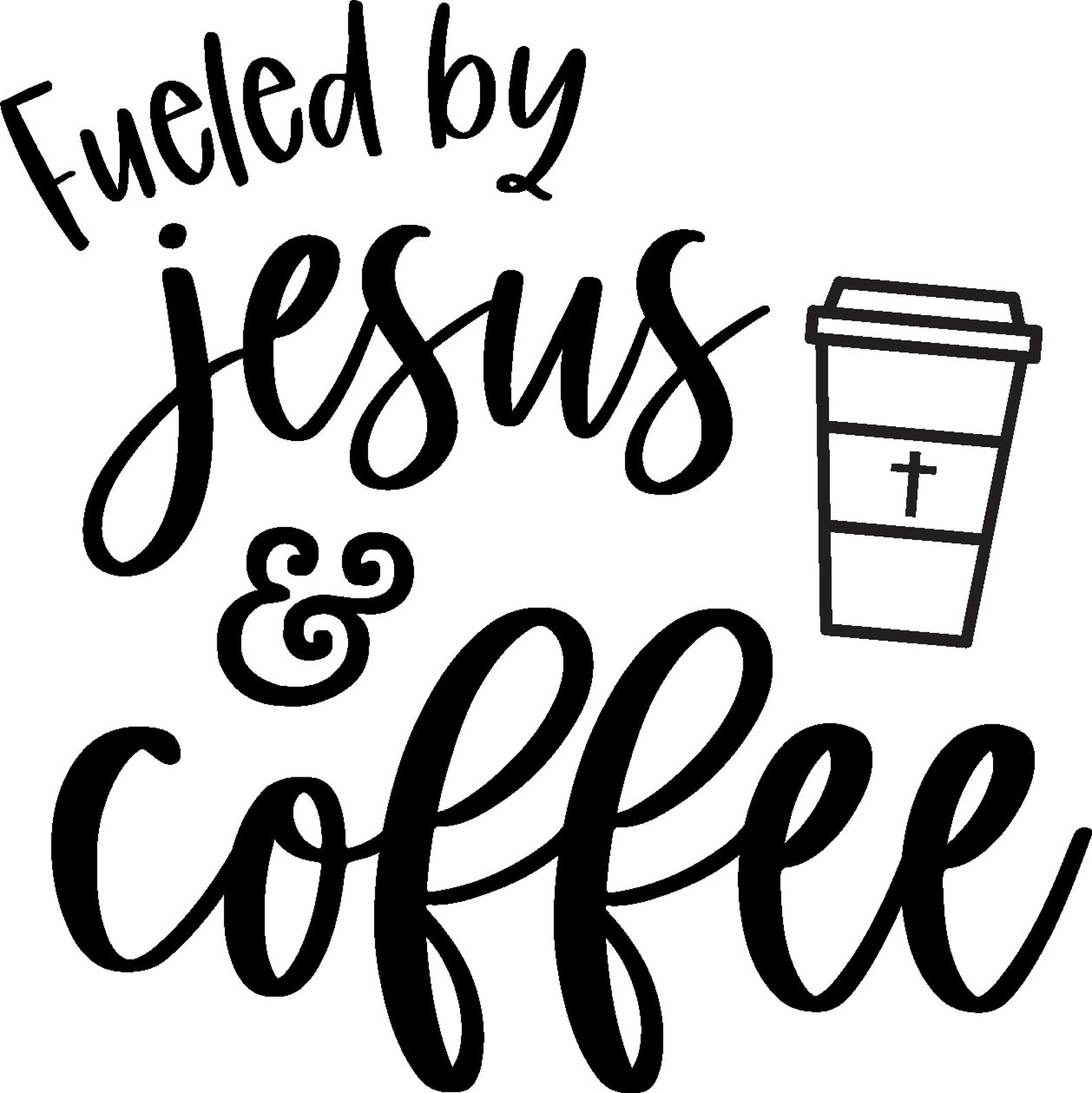 Fueled By Jesus And Coffee Svg Coffee Quote Coffee Svg Etsy