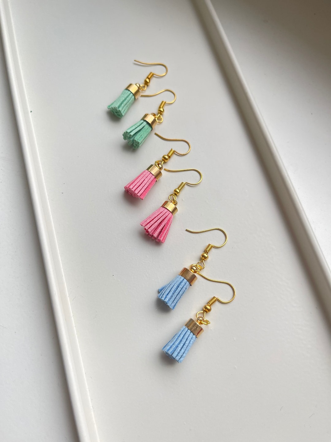 Tassel Earrings “color Pop” – Handmade - Etsy