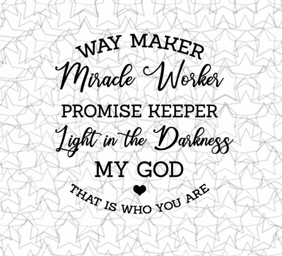 Way Maker Christian Decal Sticker Wall Art Tattoo Waymaker | Etsy