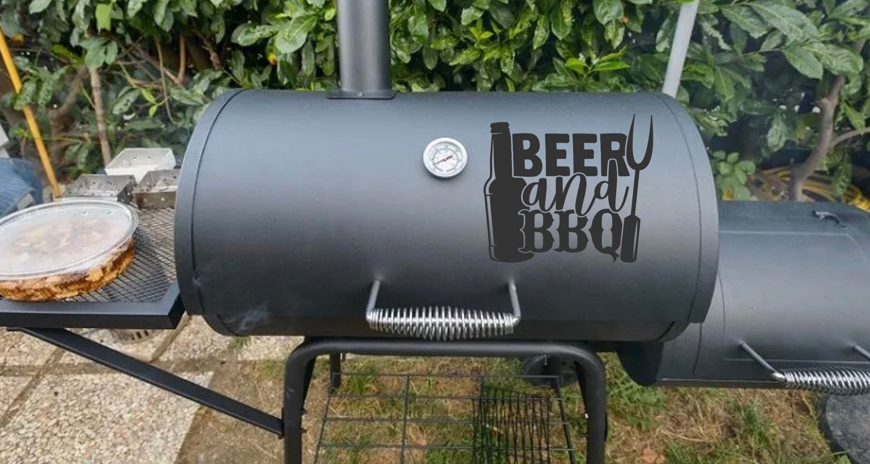 Beer And Bbq Grill Decal Grilling Sticker for Smoker Cooking | Etsy