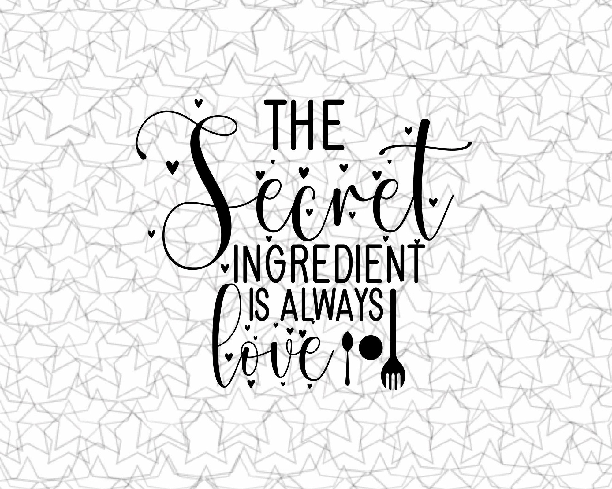 The secret ingredient is always love Kitchen Wall Decal Vinyl | Etsy