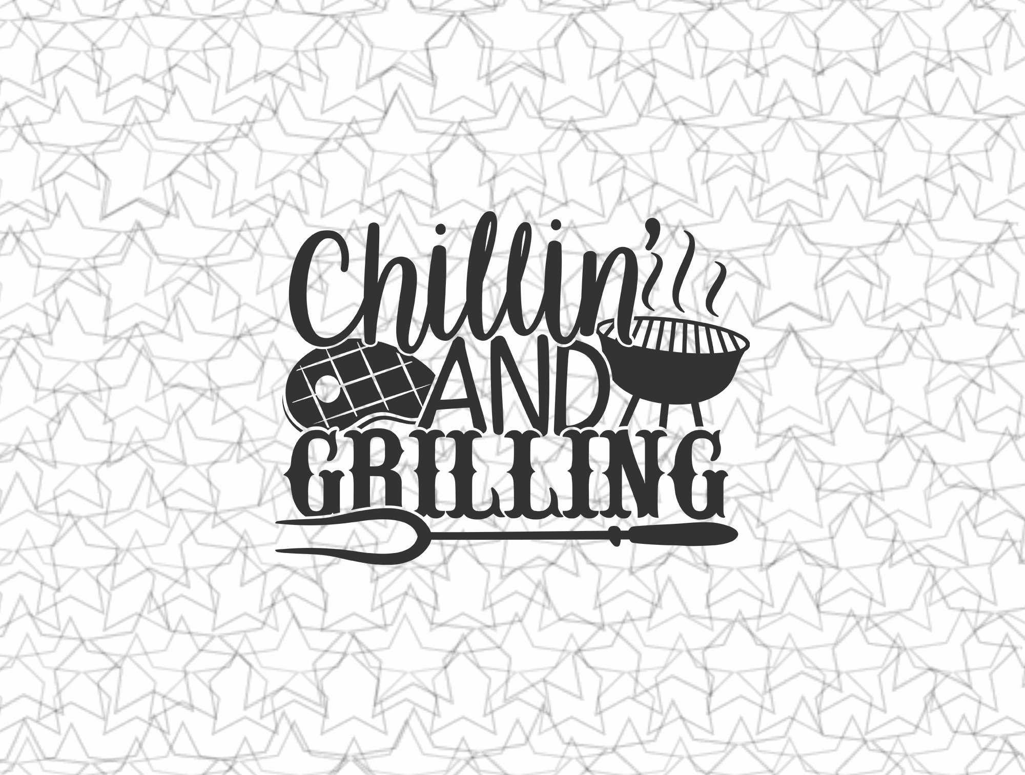 Chillin And Grilling Grill Decal Grilling Sticker for Smoker | Etsy