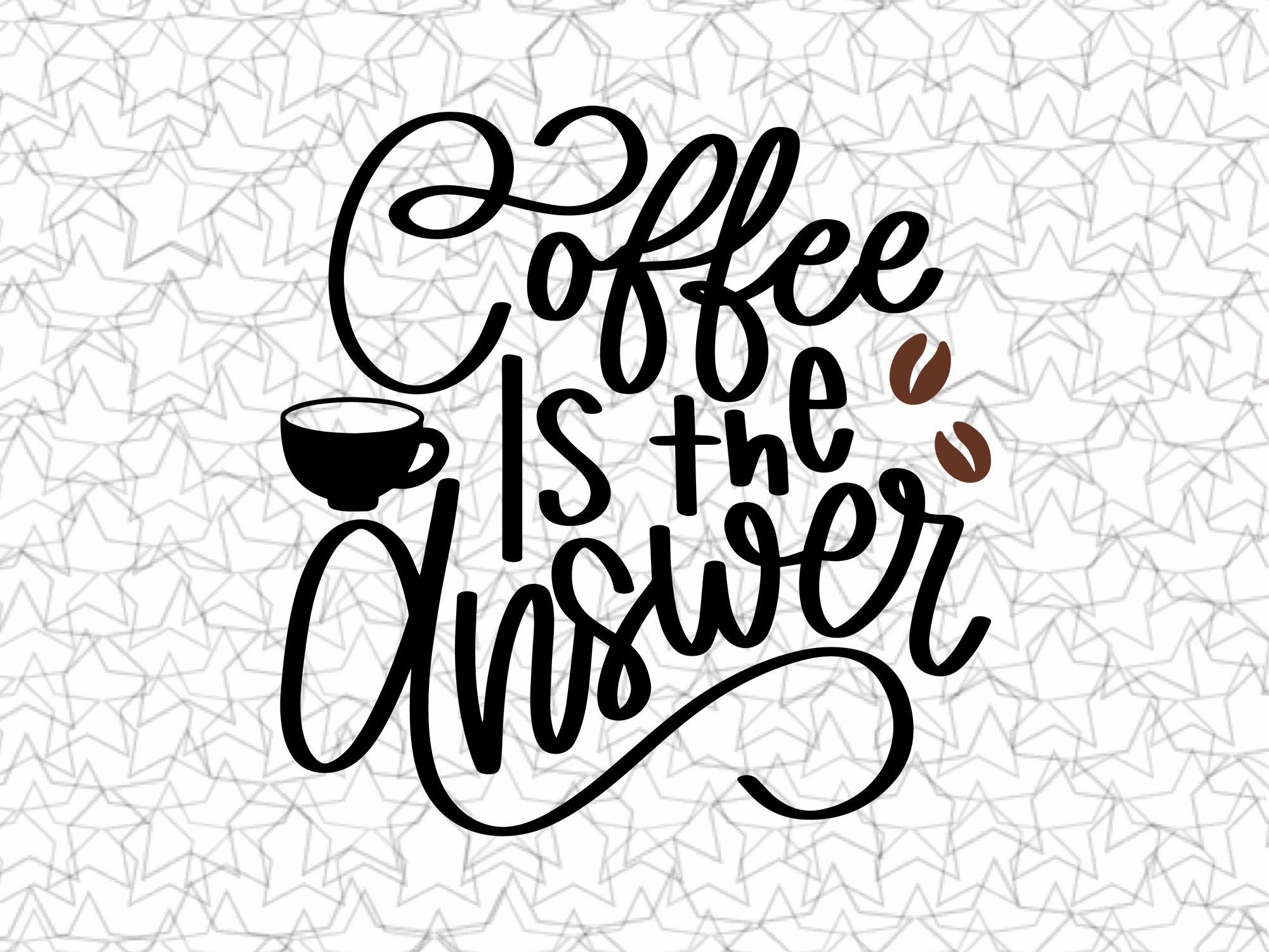 Coffee is the Answer Wall Decal Vinyl for Coffee Shop Bar Wall - Etsy