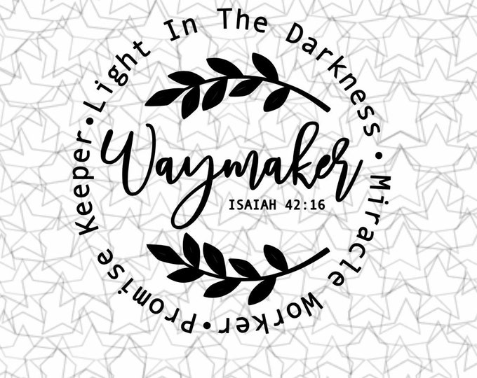 Isaiah 42:16 Waymaker Way Maker Christian Scripture Wall Decal Vinyl ...