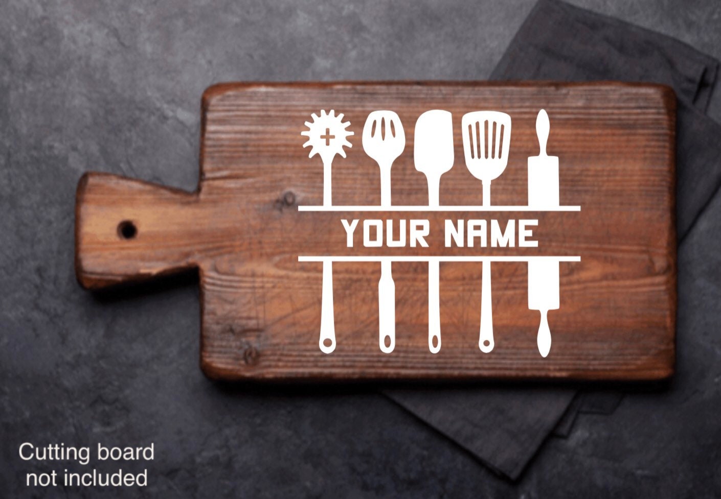 Personalized Kitchen Cook Cutting Board Kitchen Utensils | Etsy