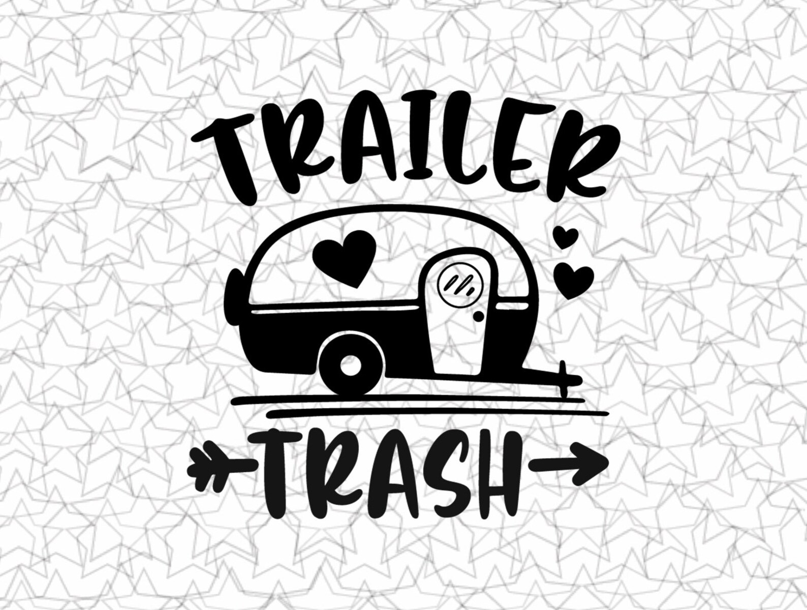 Trailer Trash Decal Vinyl Sticker Tattoo Loving Camping for Camper RV ...