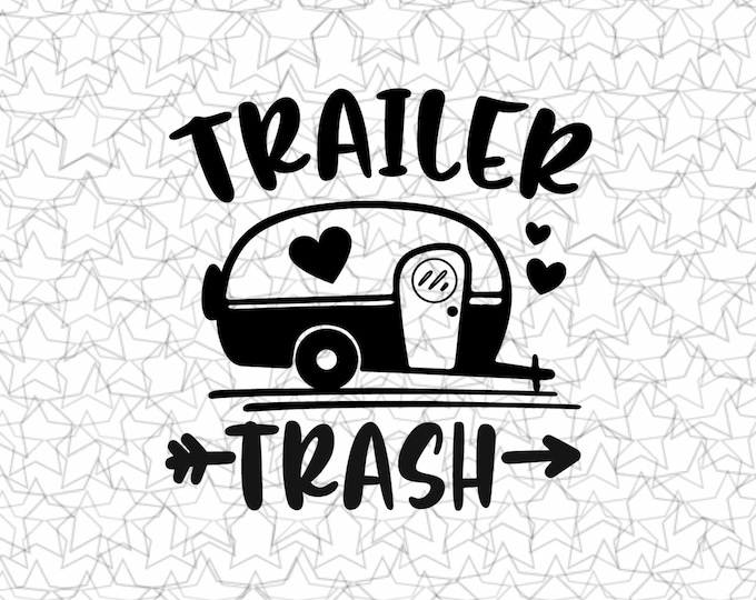 Trailer Trash Decal Vinyl Sticker Tattoo Loving Camping for Camper RV ...