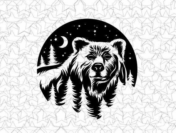 Bear Circle Decal Vinyl Sticker Tattoo Loving Camping for - Etsy