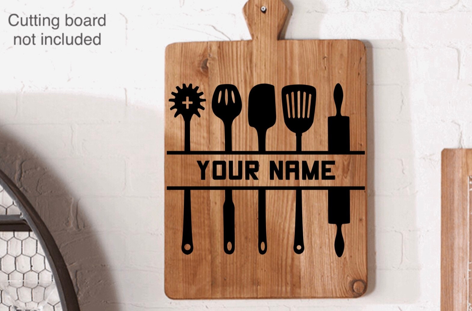 Personalized Kitchen Cook Cutting Board Kitchen Utensils | Etsy