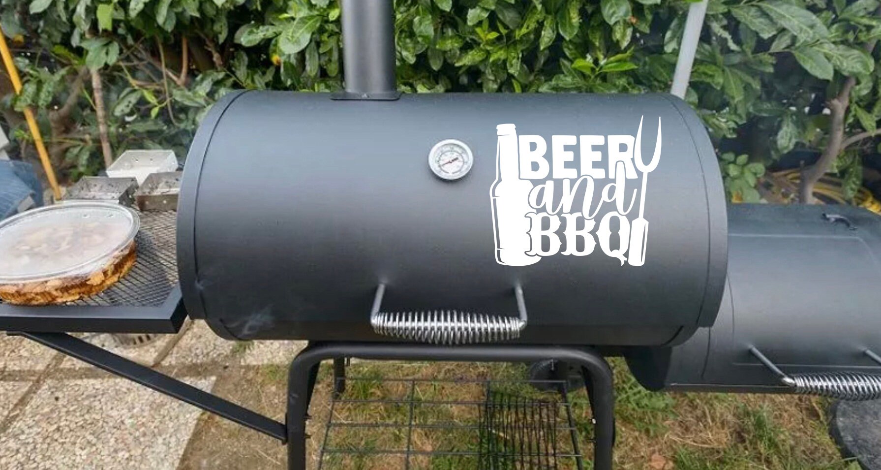 Beer And Bbq Grill Decal Grilling Sticker for Smoker Cooking | Etsy