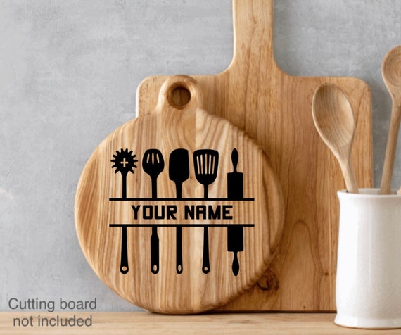 Personalized Kitchen Cook Cutting Board Kitchen Utensils | Etsy