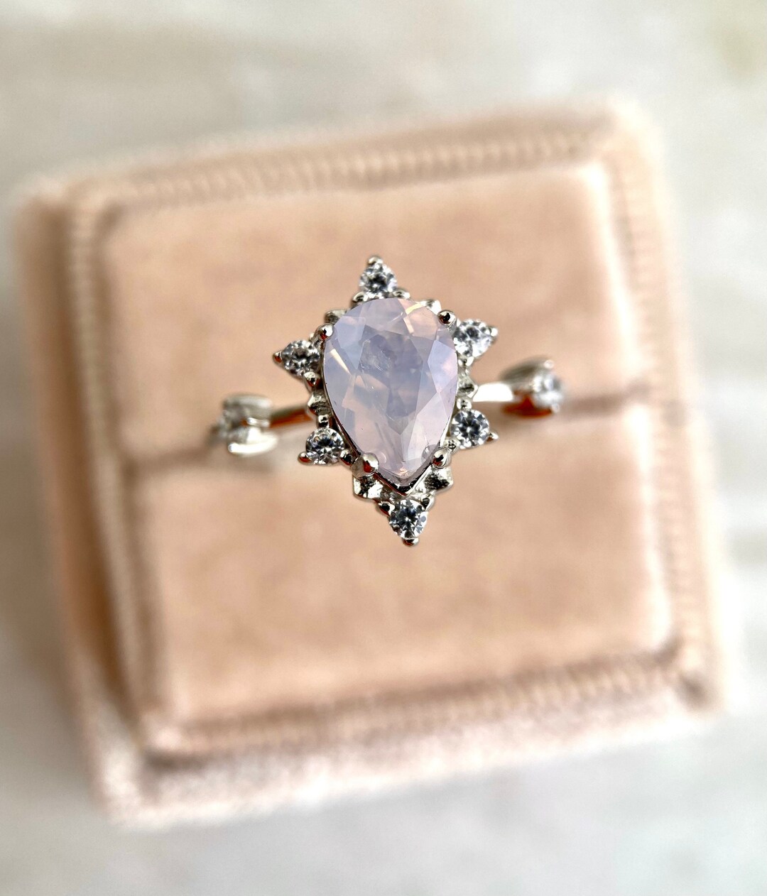 Elizabeth Ring Vintage Sterling Silver Pear Shape Ring - Etsy