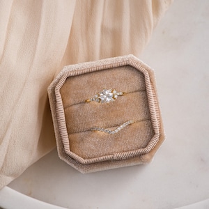 Bridal Ring Set, Vintage Ring, 14K Gold Plated Ring, Stacking Promise ...