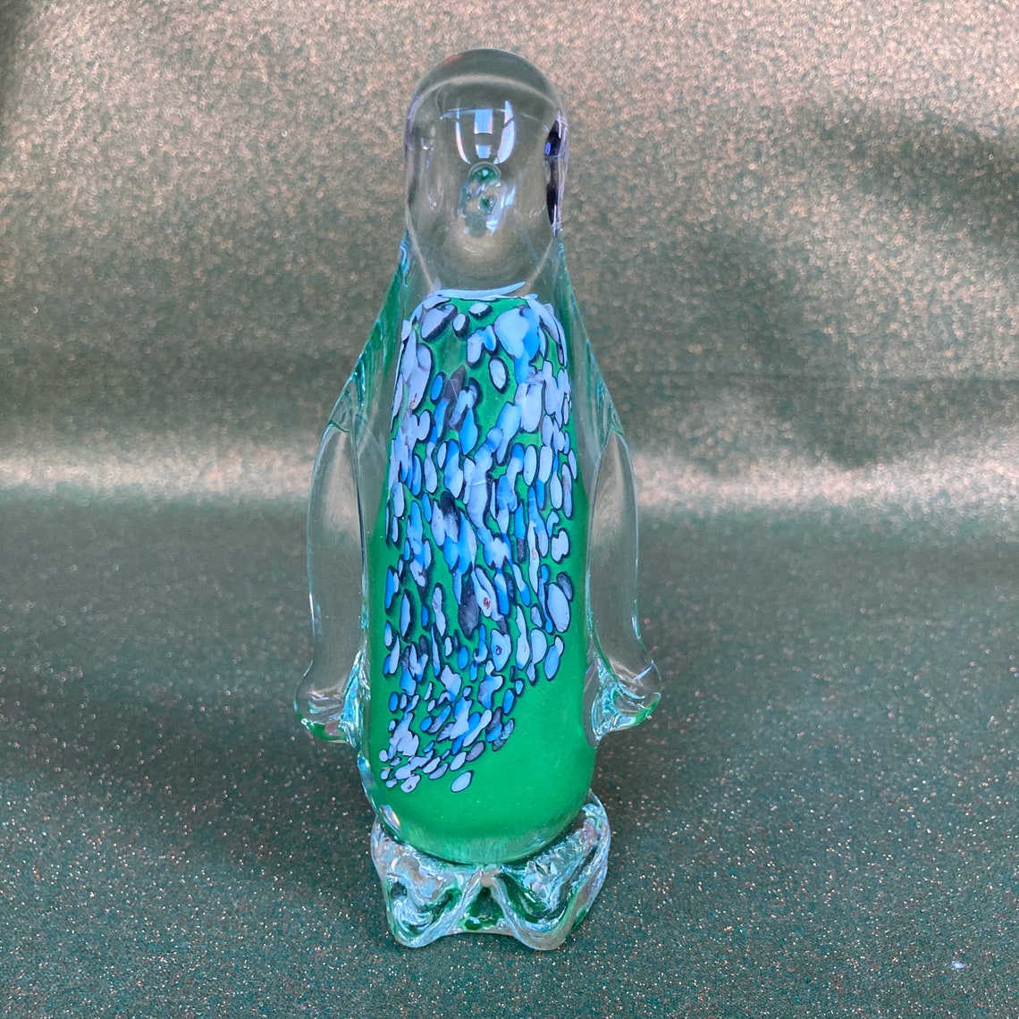 Hand Blown Glass Penguin Figurine Ornament Paperweight Present - Etsy