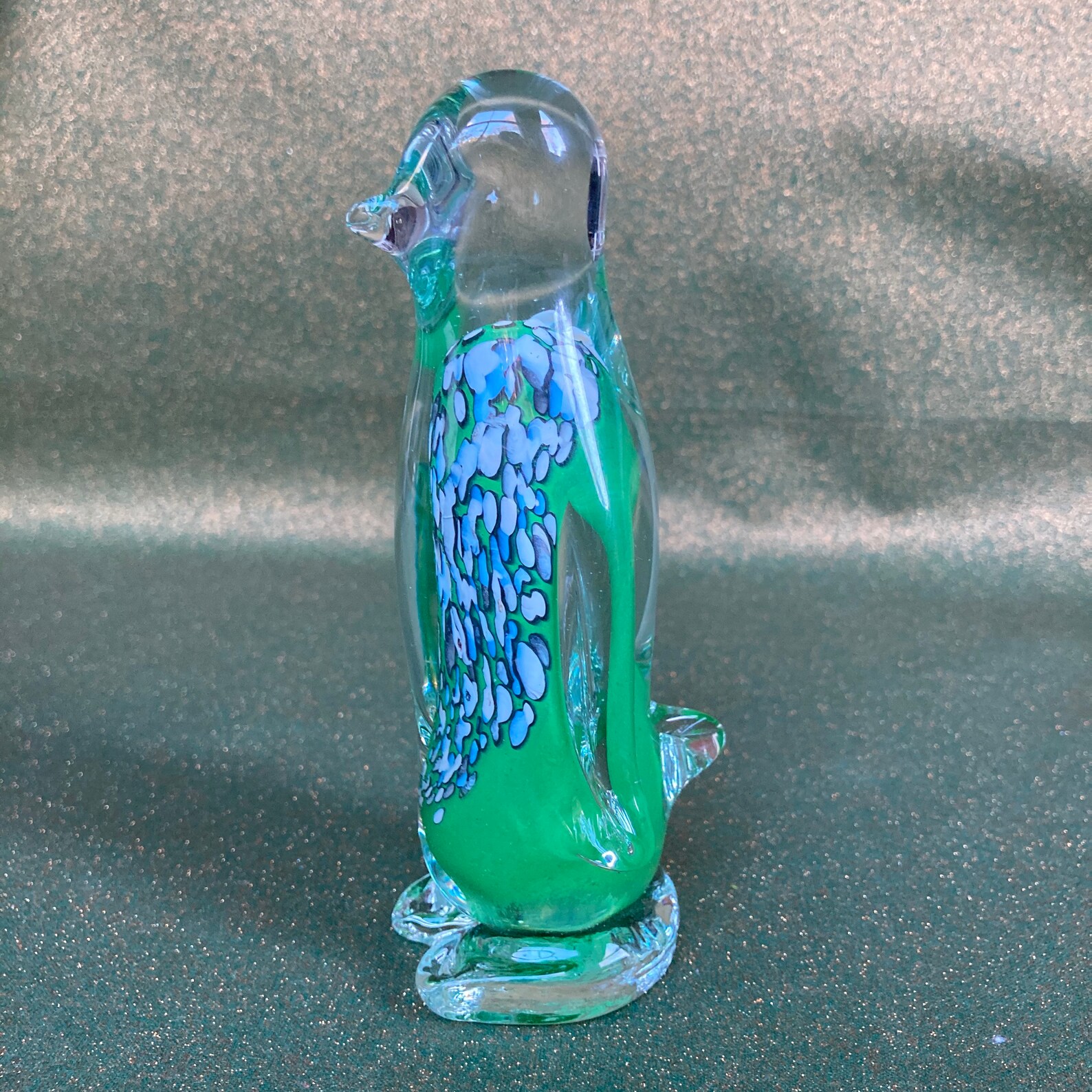 Hand Blown Glass Penguin Figurine Ornament Paperweight Present - Etsy