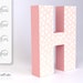 3D Letter H SVG Template, Cardstock Letter SVG for Cricut and ...