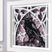 Gothic Raven Shadow Box SVG Template, Crow Layered Paper Cut Halloween ...