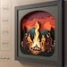 Camp Fire Shadow Box SVG Template, Mountain Forest Hiking 3D SVG ...