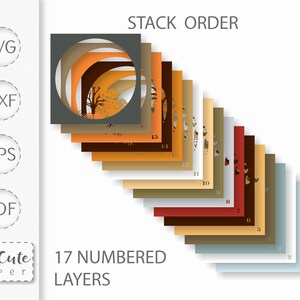 Fall Landscape Shadow Box SVG Bundle: Autumn Farmhouse Decor (digital ...