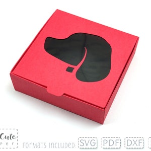 Dog Head Window Box Template, Dog Treats Box, Pet Accessories Square ...