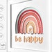 Be Happy Rainbow Shadow Box SVG Template 3D SVG Layered Paper - Etsy ...