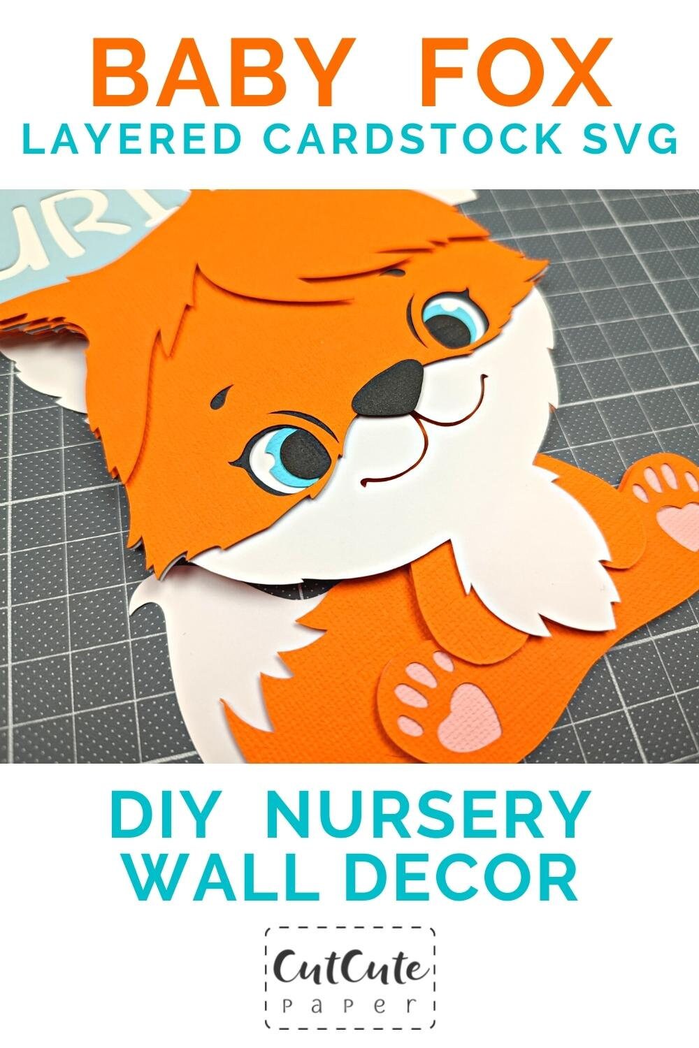 Baby Fox Shadow Box SVG Template Be Curious 3D SVG Paper Cut - Etsy