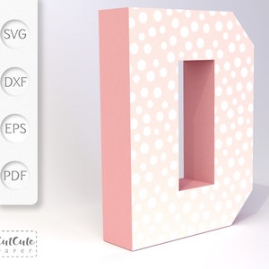 3D Letters Alphabet SVG Templates, Cardstock Letter SVG for Cricut and ...