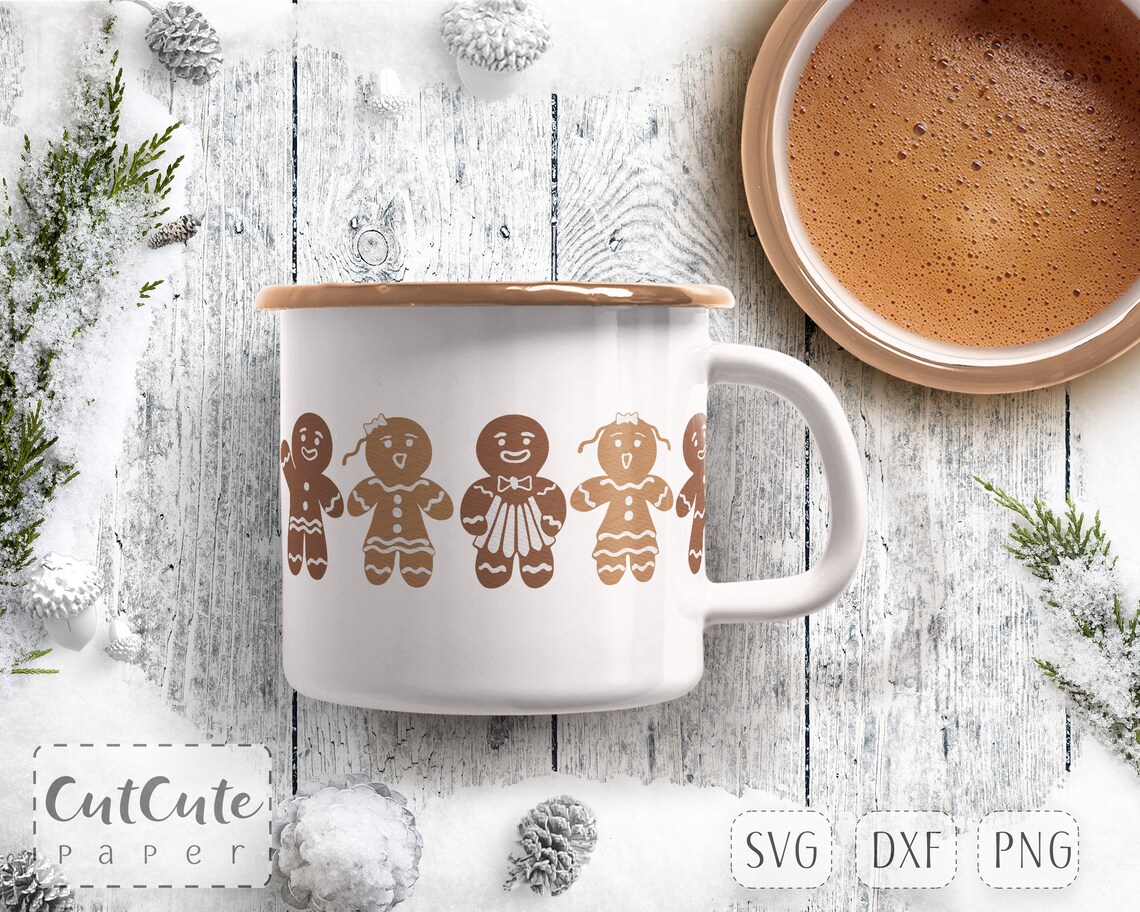 Gingerbread Man SVG Christmas SVG Gingerbread Folk HTV Cut - Etsy