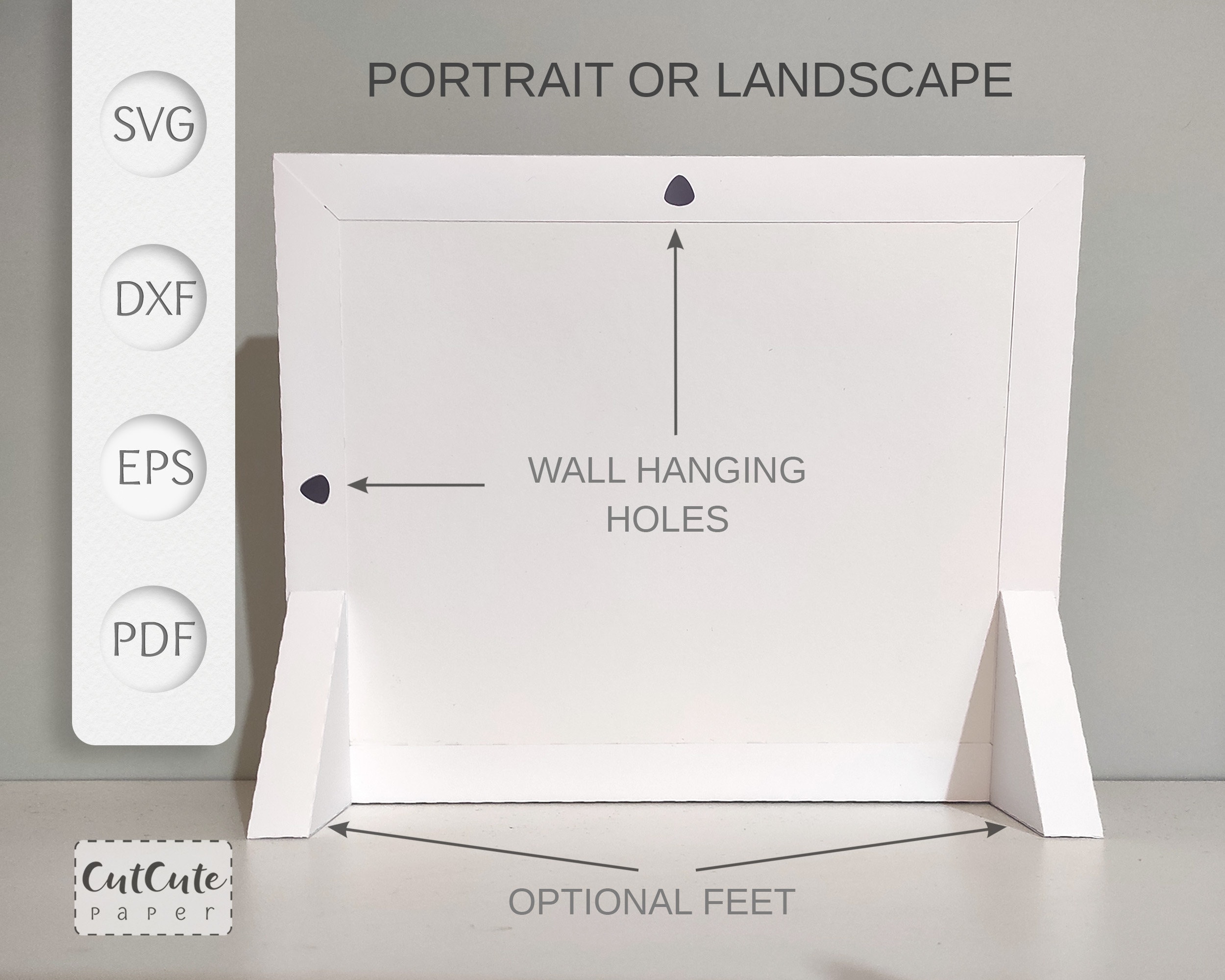 Shadow Box Frame 8x10 Inch SVG Template With and Without - Etsy Australia
