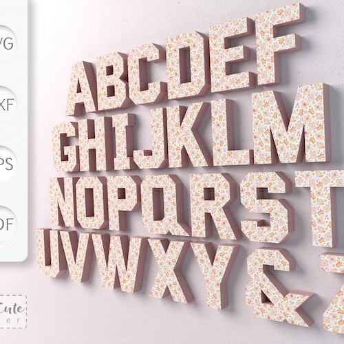3D Numbers SVG Templates Cardstock Letter SVG for Cricut and - Etsy