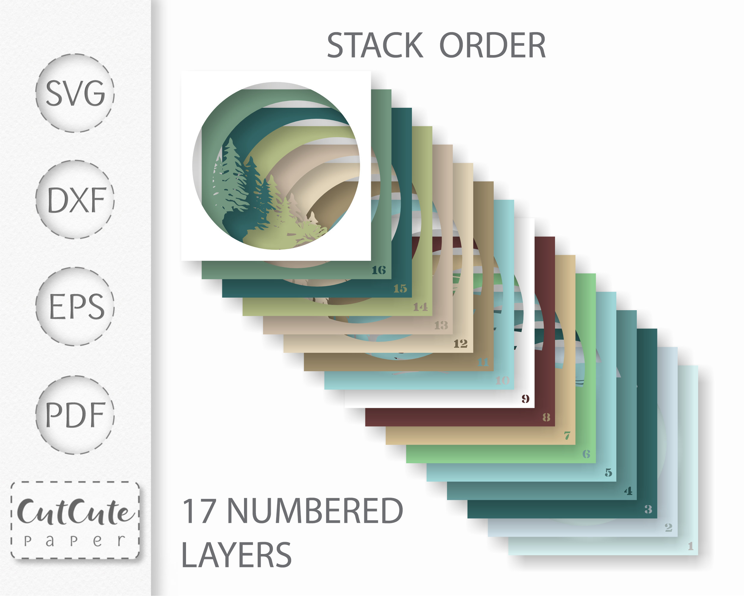 River Lake and Waterfall Water Shadow Box Bundle 3D SVG - Etsy Canada