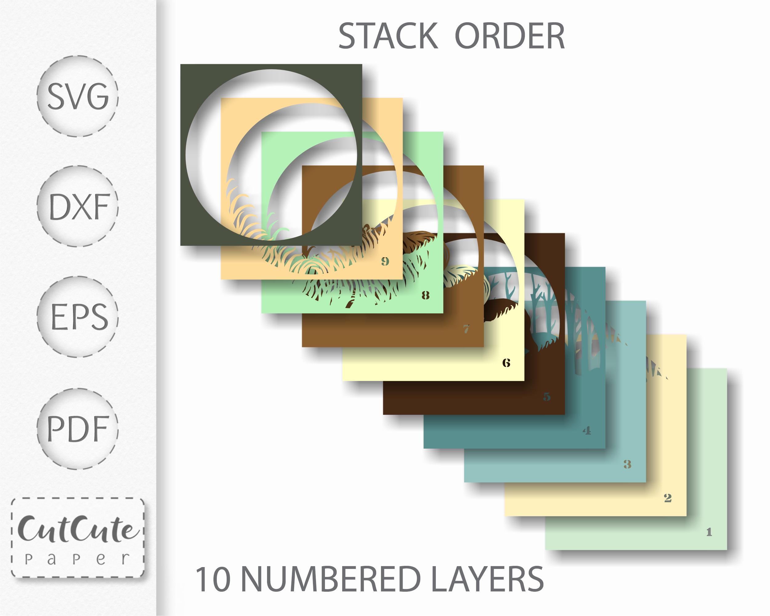 Woodland Animals Shadow Box SVG Templates: 3D Papercraft Bundle - Etsy UK