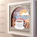 Morning Coffee SVG Shadow Box Template, Sunrise 3D SVG Cardstock ...