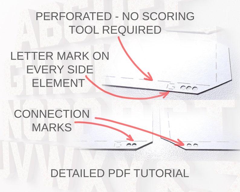 3D Letter S SVG Template: Cardstock Letters for Cricut (PDF Tutorial) - Etsy