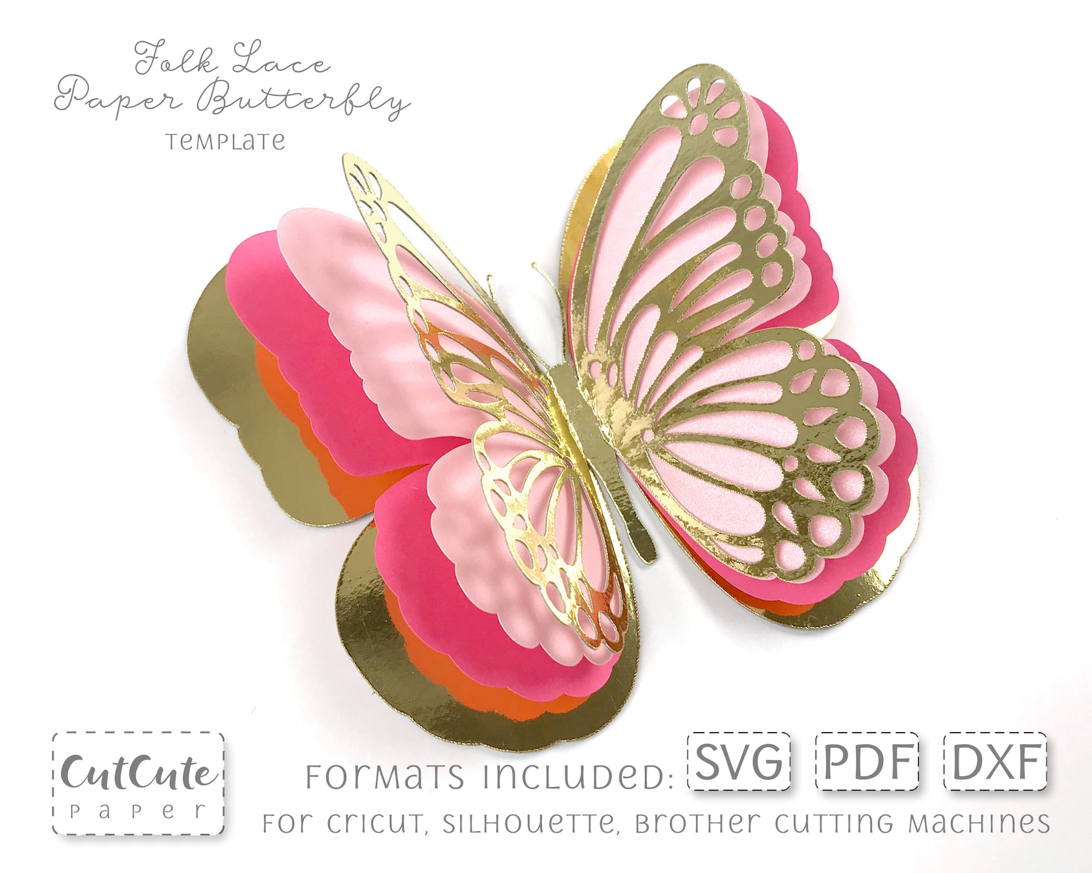 Butterfly SVG Gorgeous 3D Butterfly SVG Paper Butterfly | Etsy