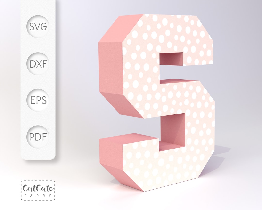 3D Letter S SVG Template: Cardstock Letters for Cricut (PDF Tutorial ...
