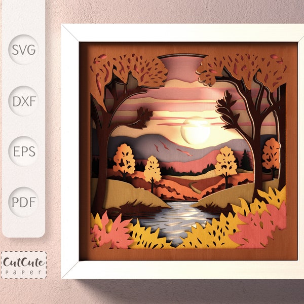 3d Shadow Box Svg Files for Cricut - Etsy