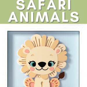 Lion Shadow Box SVG Template: 3D Paper Cut Nursery Art (digital Files ...