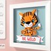 Baby Tiger Shadow Box SVG Template 3D SVG Be Wild Layered - Etsy