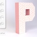 3D Letter P SVG Template, Cardstock Letter SVG for Cricut and ...