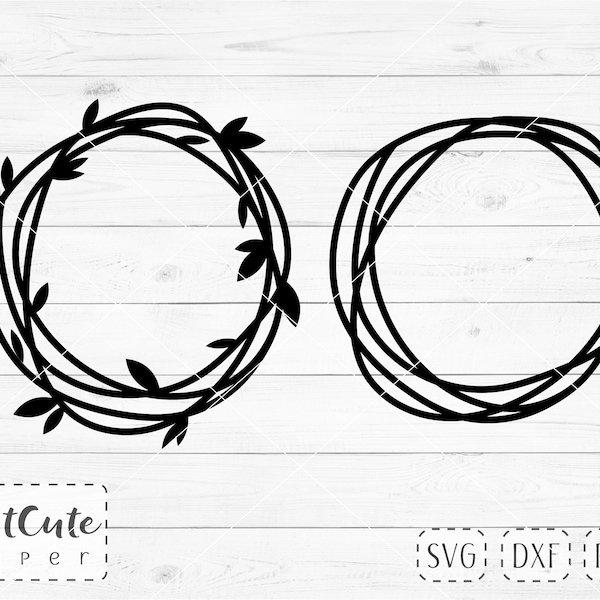 Messy Circle Svg File - Etsy