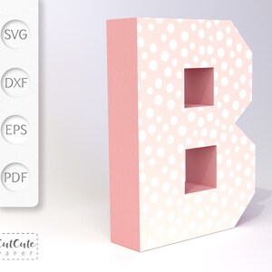 3D Letters Alphabet SVG Templates, Cardstock Letter SVG for Cricut and ...
