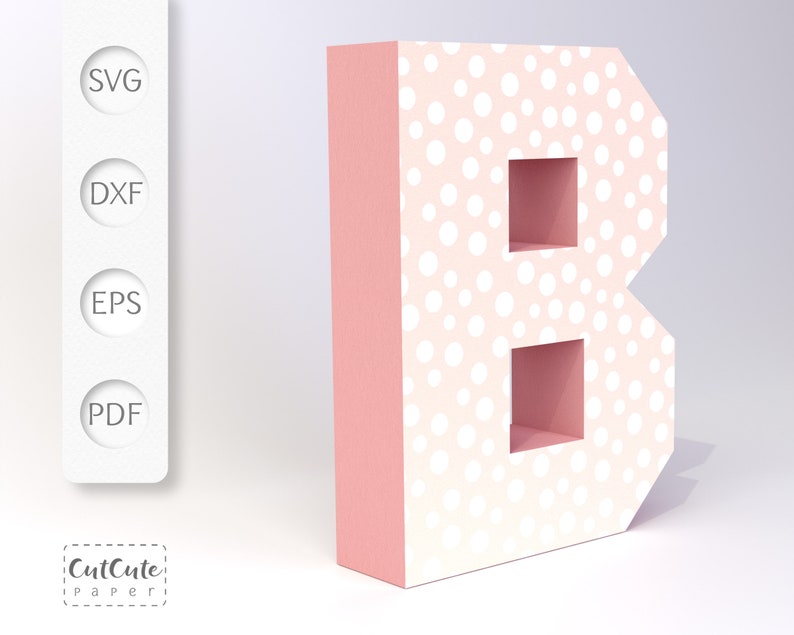3D Alphabet Letters SVG Templates: Cardstock for Cricut, Silhouette ...